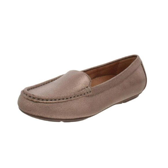 Vionic | Shoes | Vionic Womens Debbie Leather Metallic Slip On Moccasin ...